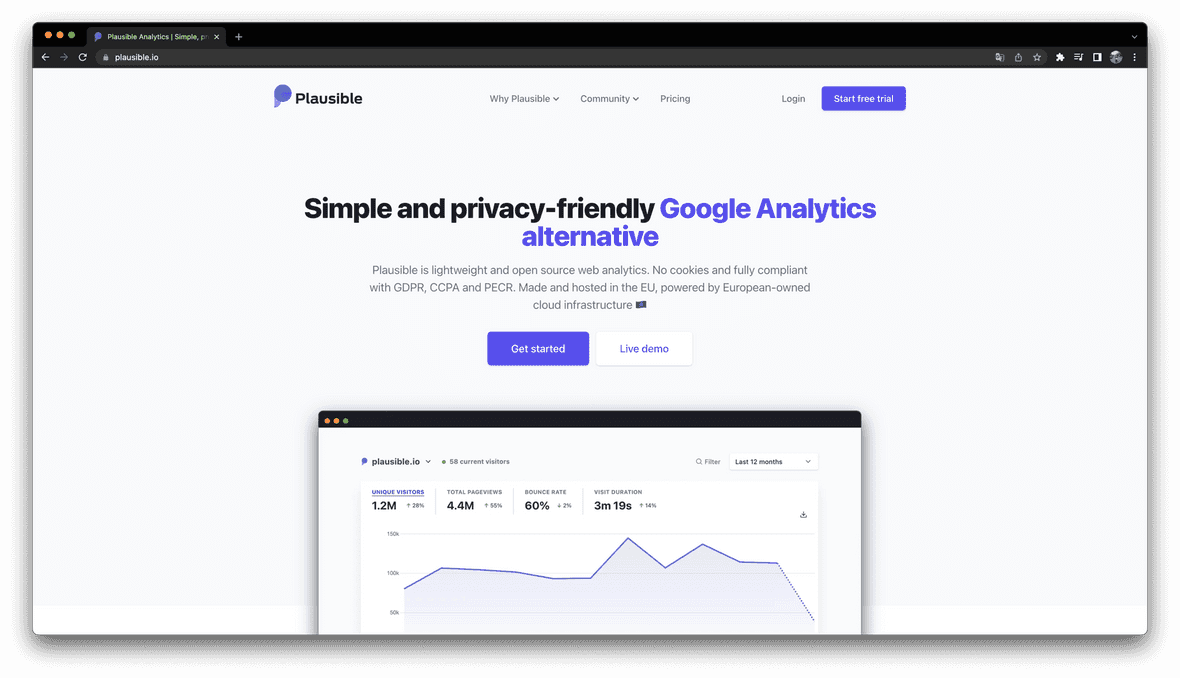블로그에 Plausible Analytics을 사용해보기