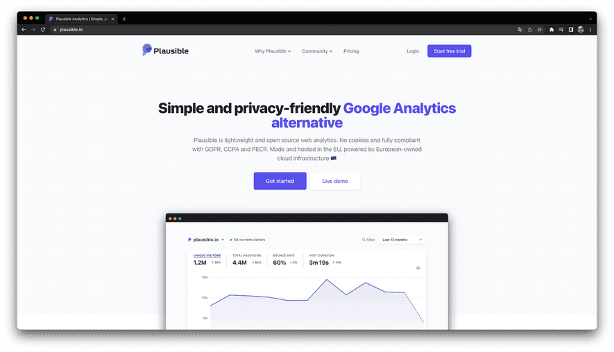 블로그에 Plausible Analytics을 사용해보기